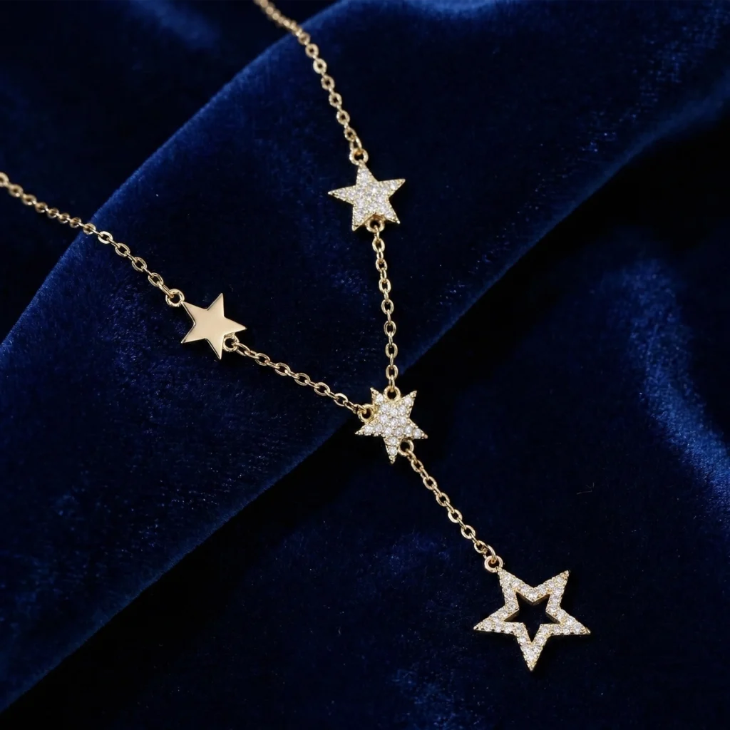 Taleen Gold Plated Silver Necklace - JAWHR Silver