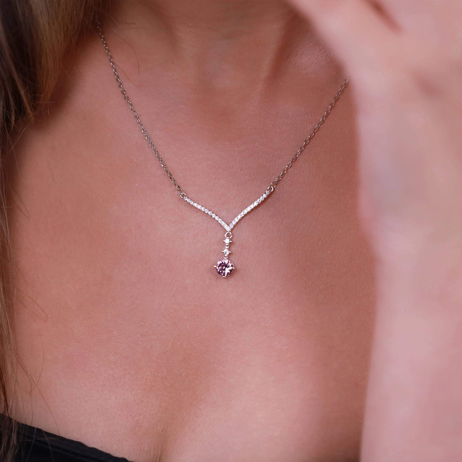 Liyara Silver Necklace - JAWHR Silver