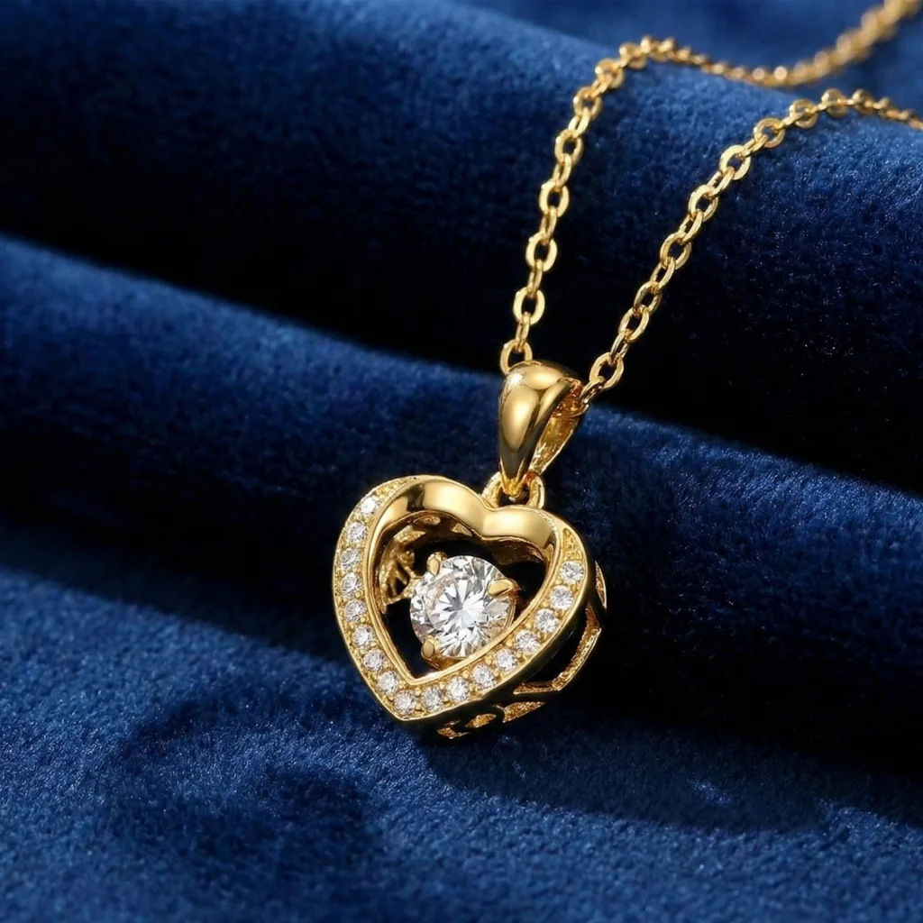 Goldy Sandra Gold Plated Silver Necklace - JAWHR Silver