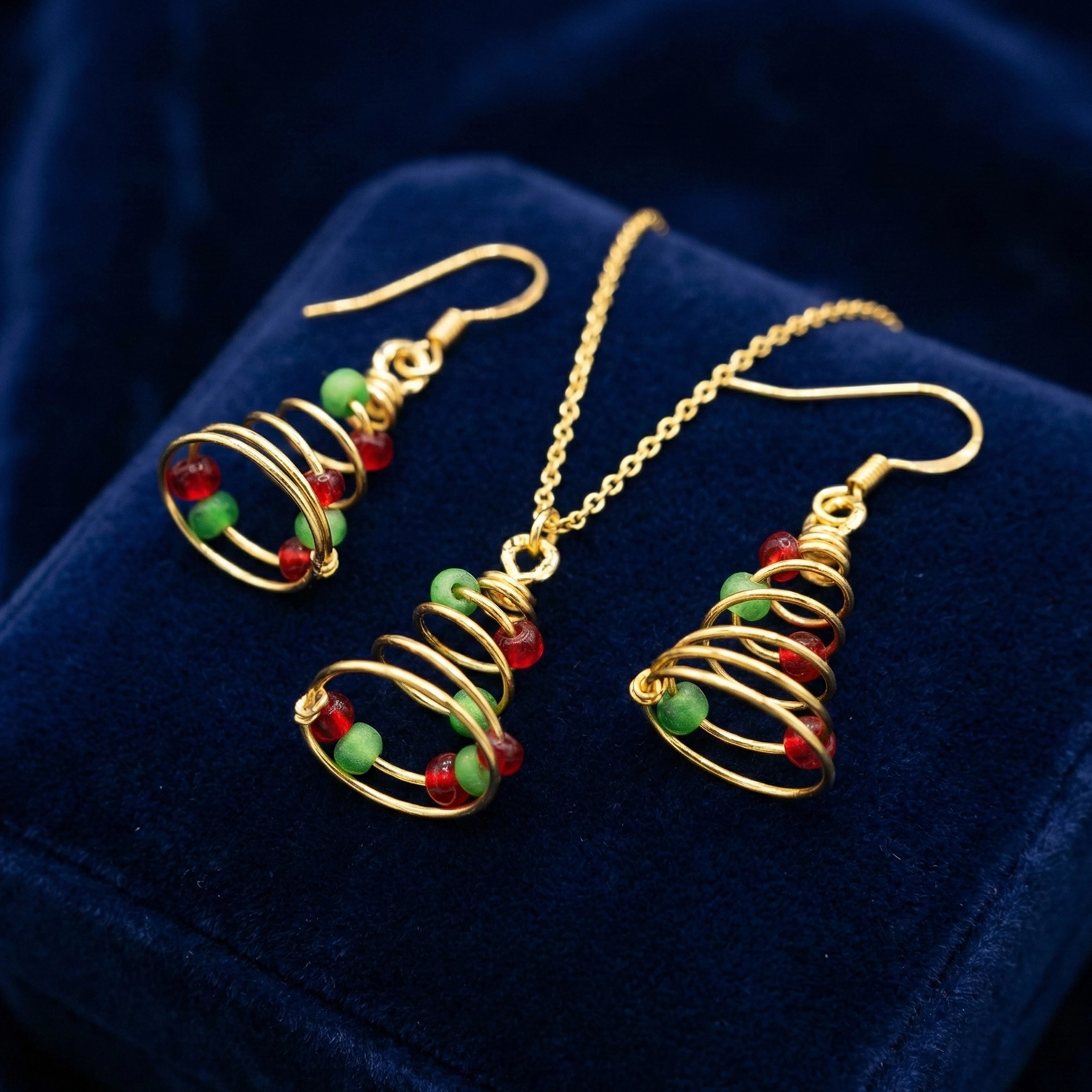 Christmas Eve Gold Plated Silver Set - JAWHR Silver