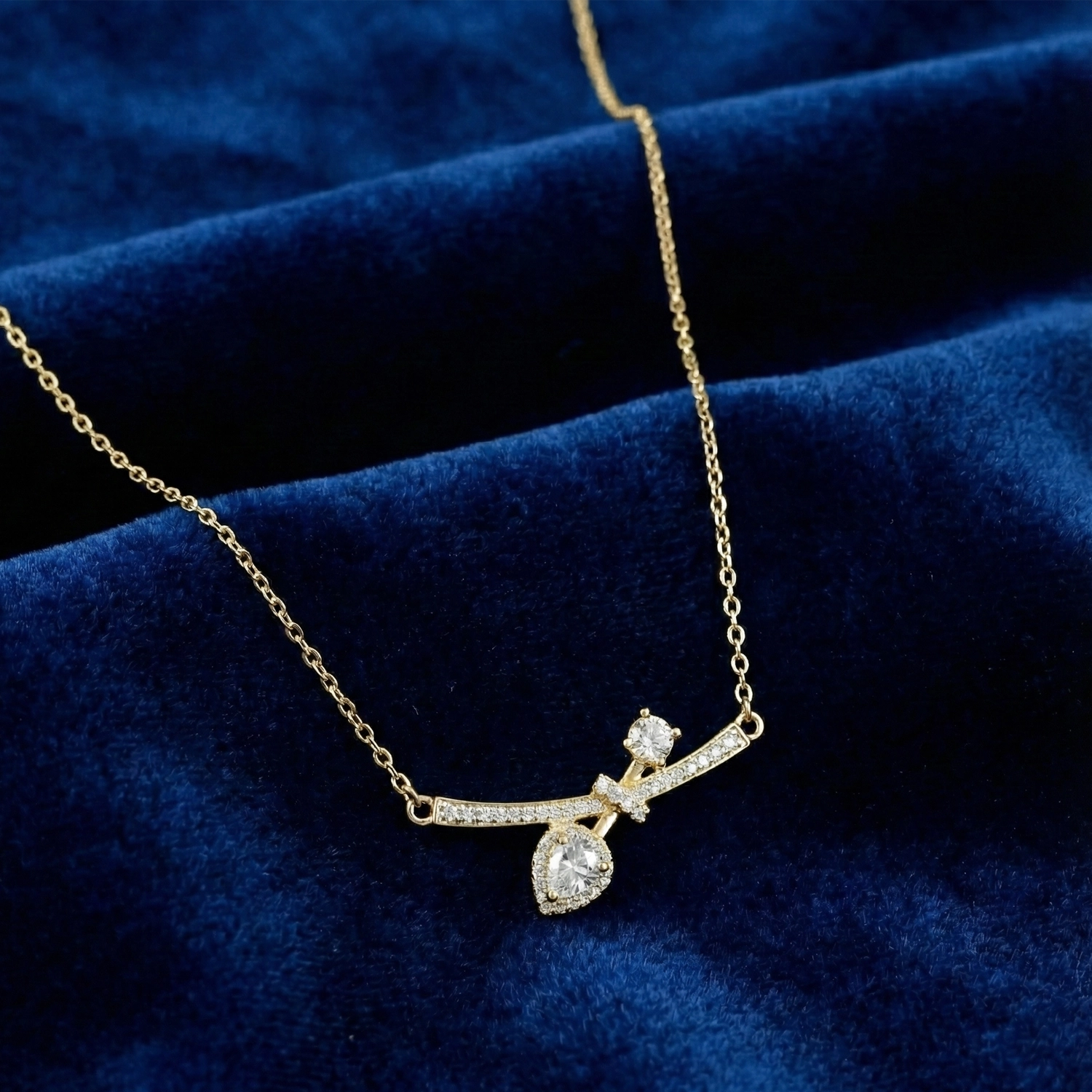 Goldy Maya Gold Plated Silver Necklace - JAWHR Silver